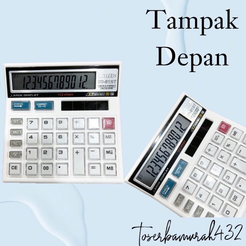 Jual kalkulator citizen CT 512 T Besar 12 DIGIT | Shopee Indonesia