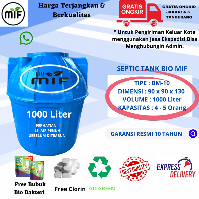 Jual Septic tank bio, biotech, biotank, biofill, biotaff 1000L | Shopee ...