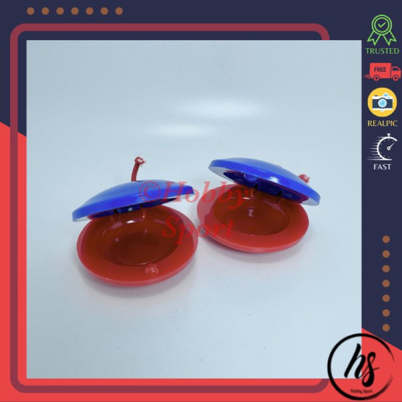Jual Kastanyet Castanyet Castanet Clap Plastik Mainan Alat Musik ...