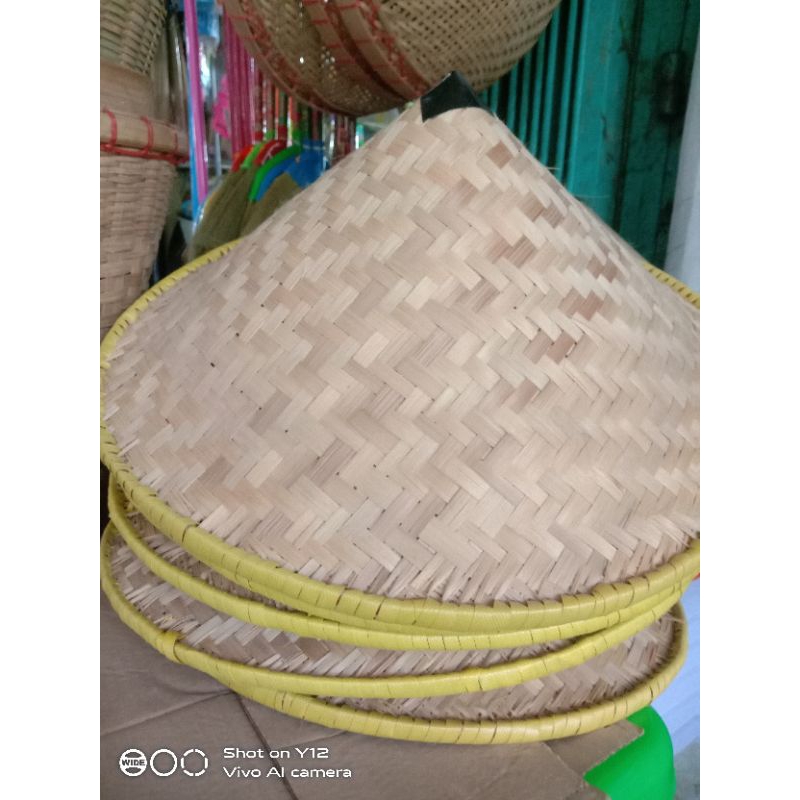 Jual caping / tudung bambu / Capil / topi tradisional bambu | Shopee ...