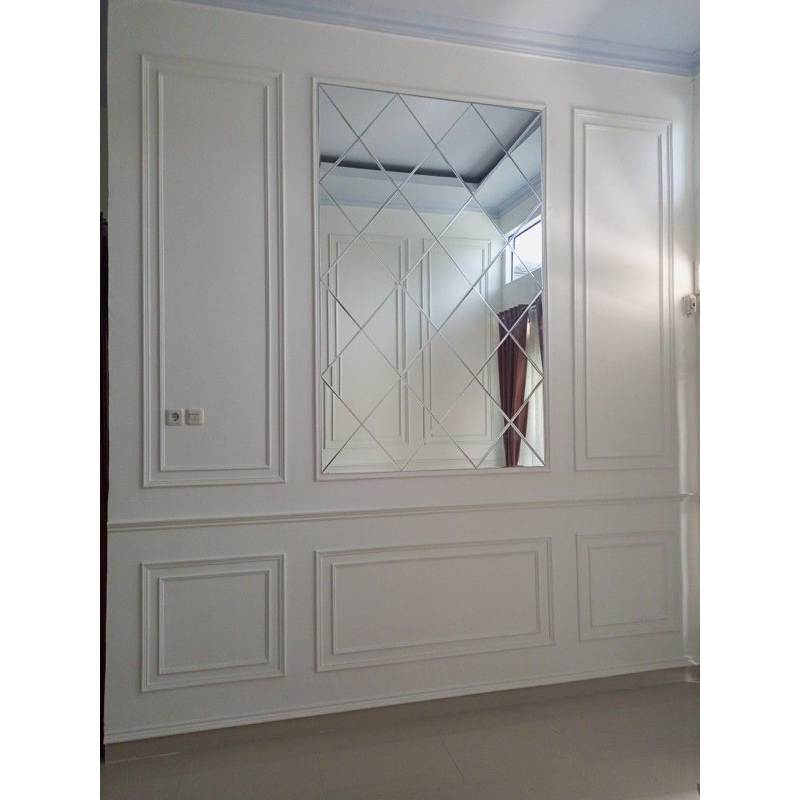 Jual Paket Set Kaca Cermin Moulding 140CM X 100CM Kaca Cermin ...