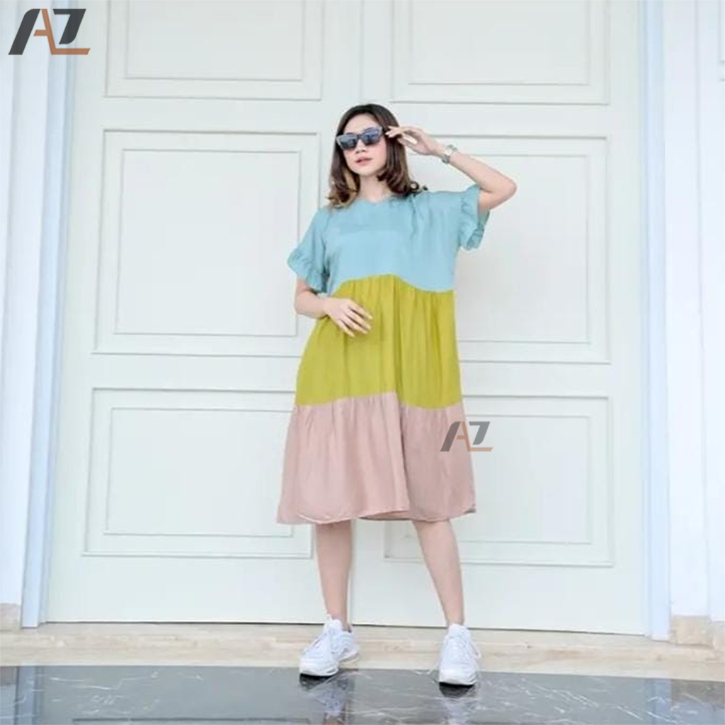Jual Baju Daster Jumbo Remaja Kekinian Kombinasi Warna Polos Modern ...