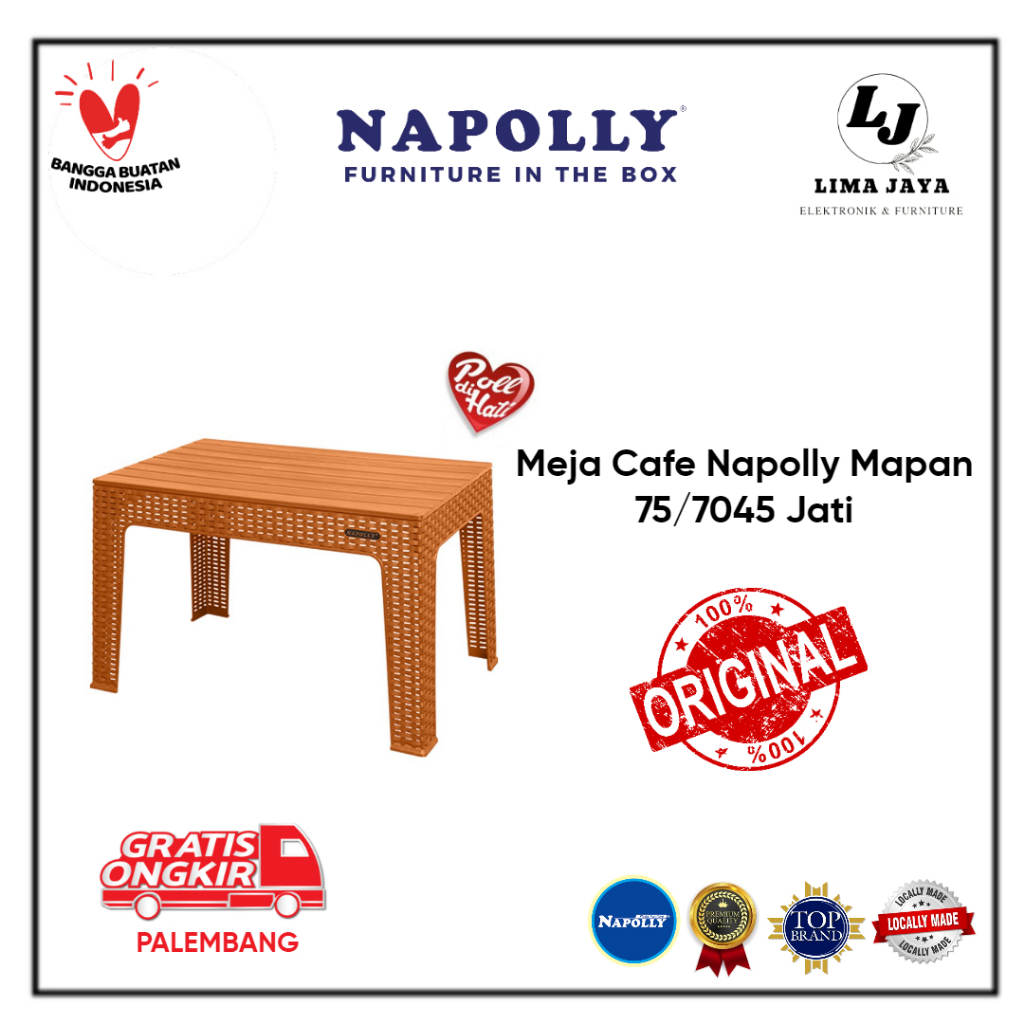 Jual Meja Plastik Cafe Napolly Mapan 75/7045 Jati Meja Cafe Napolly ...