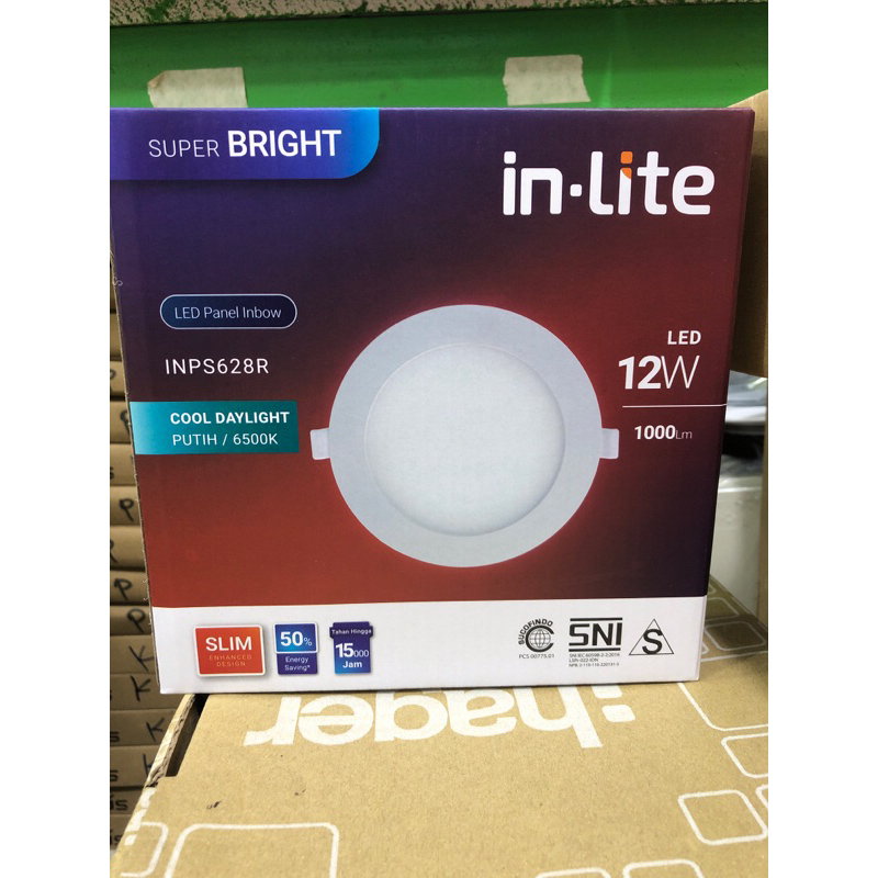 Jual lampu led panel downlight 12 watt bulat INLITE inbow INPS628R ...