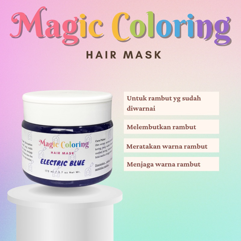 Jual MAGIC COLORING HAIR MASK ALL COLOR | Shopee Indonesia
