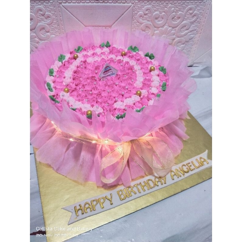 Jual Cake Ultah Korean Bouquet / Kue Ulang Tahun / Cake Cantik | Shopee ...