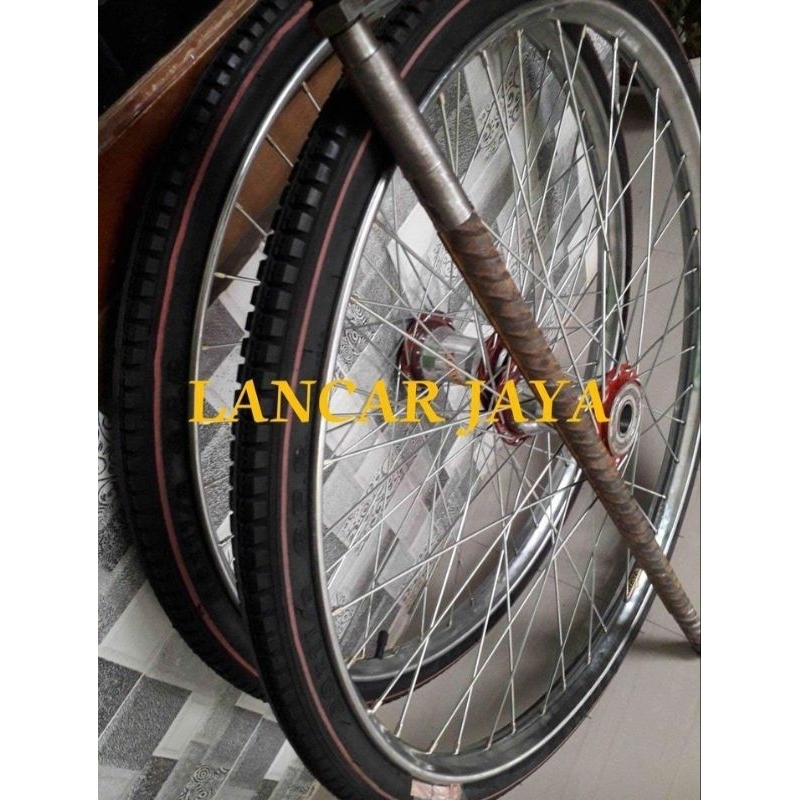 Jual 1 Set Roda gerobak velg becak+as | Shopee Indonesia