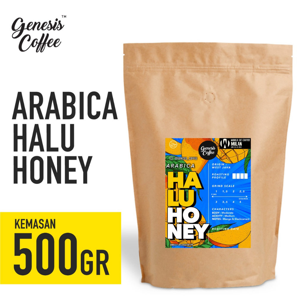 Jual ARABICA HALU HONEY KEMASAN KRAFT 500GR | Shopee Indonesia