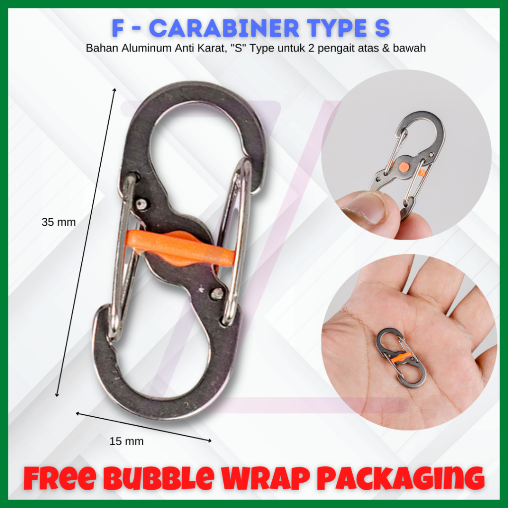 Jual Carabiner / Karabiner / Carabiner Gantungan Kunci Camping Hiking ...