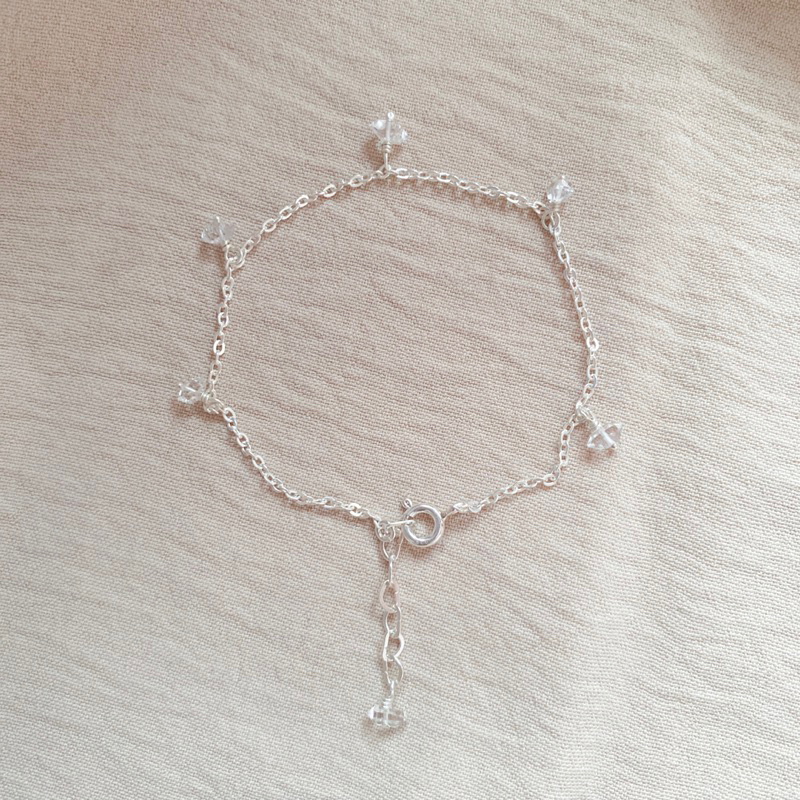 Jual Glossiethinc - Herkimer Stardust Bracelet 925 Sterling Silver/14k Gold Filled | Shopee ...