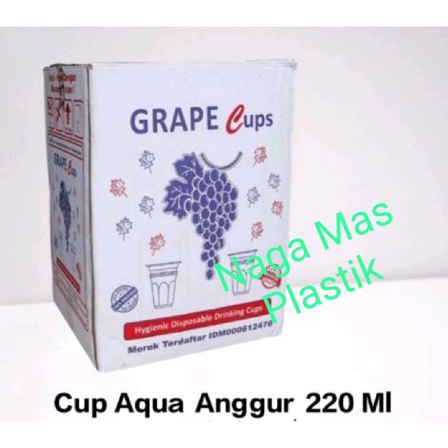 Jual Gelas Plastik cup Agua merek Anggur 220 ml . | Shopee Indonesia