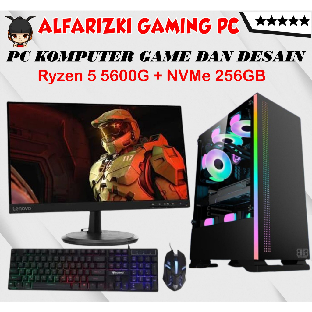 Jual Paket PC Rakitan AMD Ryzen 5 / NVMe 256gb Gaming Siap Pakai ...