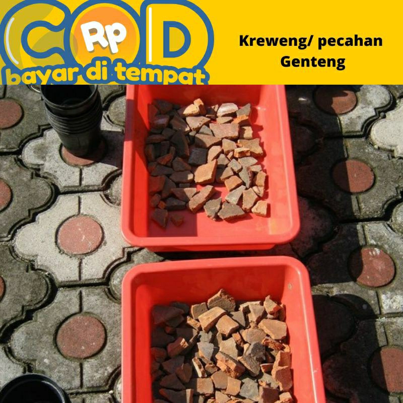 Jual Pecahan genteng / kreweng sebagai filter media tanam hidroponik 1 ...