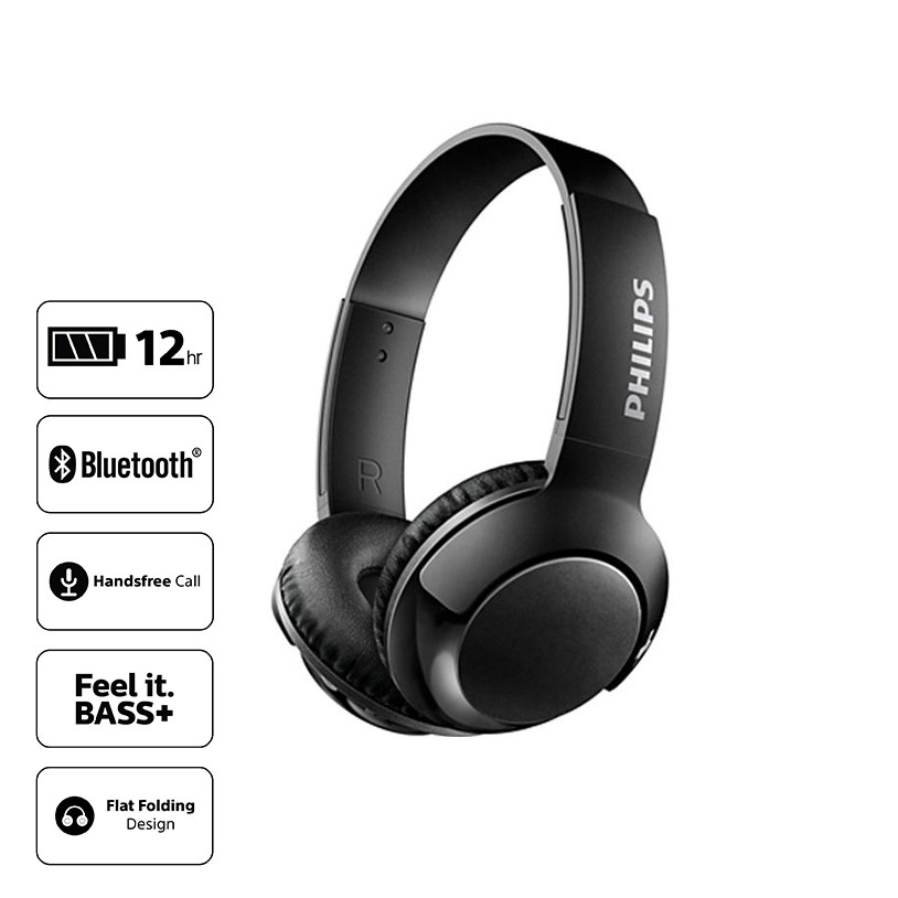 Jual Philips Headphone SHB3075 Bass+ Wireless Headset Xtra Bass On Ear ...