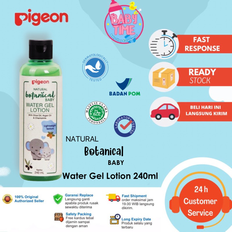 Jual Handbody Lotion Bayi PIGEON Botanical Baby Water Gel Lotion 240Ml ...