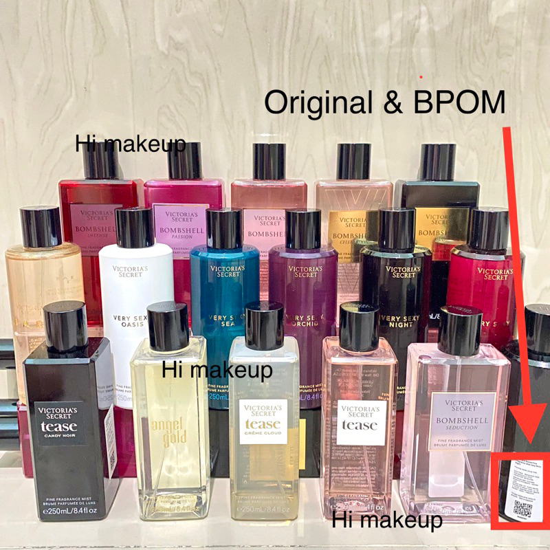 Jual Victoria secret body mist vs body mist bombshell/ very sexy/ tease ...