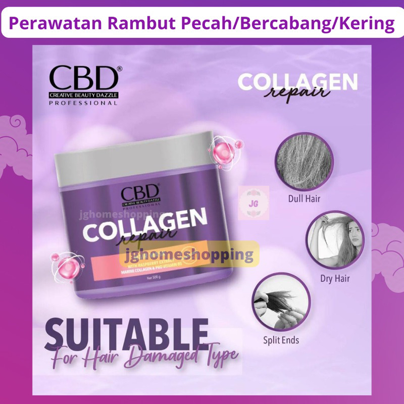 Jual CBD Collagen Repair Mask 500gr Masker Rambut Rusak | Shopee Indonesia