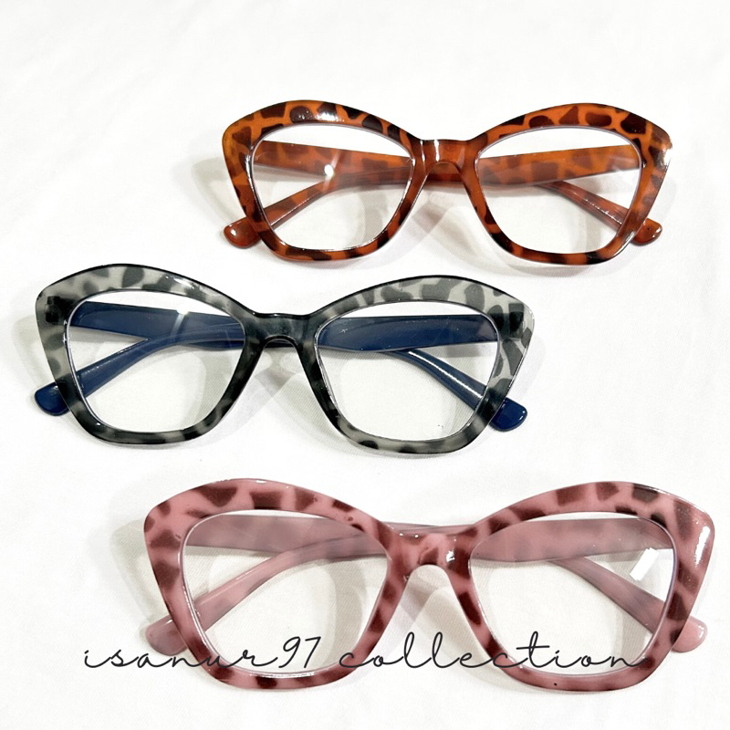 Jual Kacamata Leopard Kacamata Triangle Vintage Cat Eye Kacamata Korean