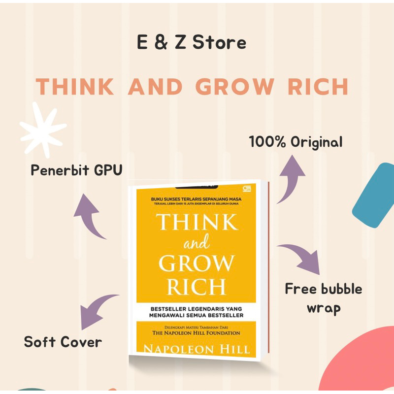 Jual Buku Think And Grow Rich Napoleon Hill Shopee Indonesia
