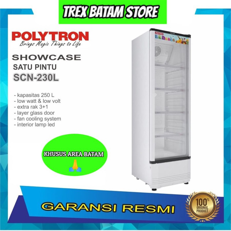 Jual POLYTRON SCN 230L 4 RAK SHOWCASE GARANSI RESMI [ KURIR TOKO ...