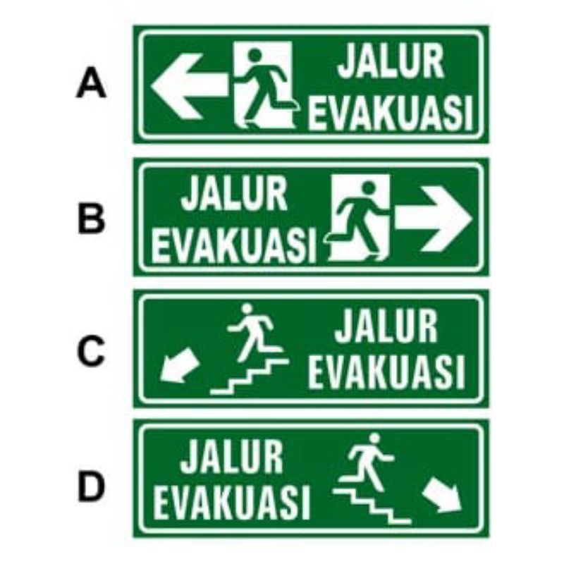Jual Jalur Evakuasi / Exit Sign Akrilik (GLOW IN THE DARK) ukuran - 30 ...