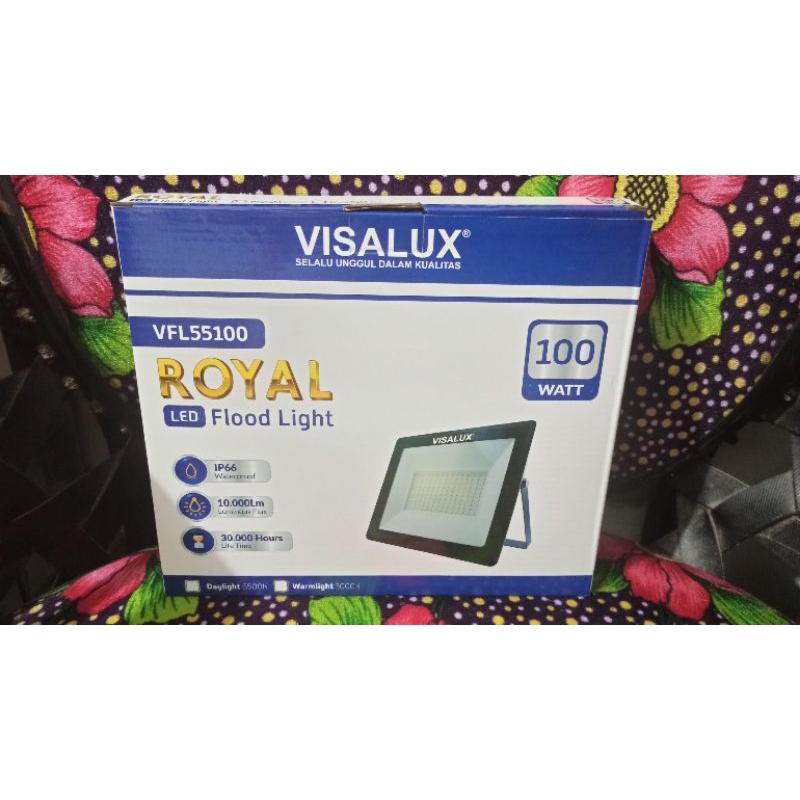 Jual Kap sorot LED ROYAL Visalux 100 watt flood light | Shopee Indonesia