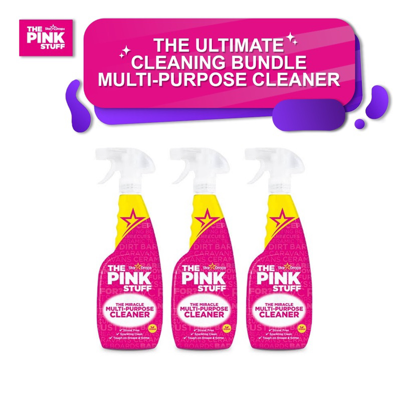 Jual The Pink Stuff The Ultimate Cleaning Bundle Multi-Purpose Cleaner (750ml x 3) | Shopee ...