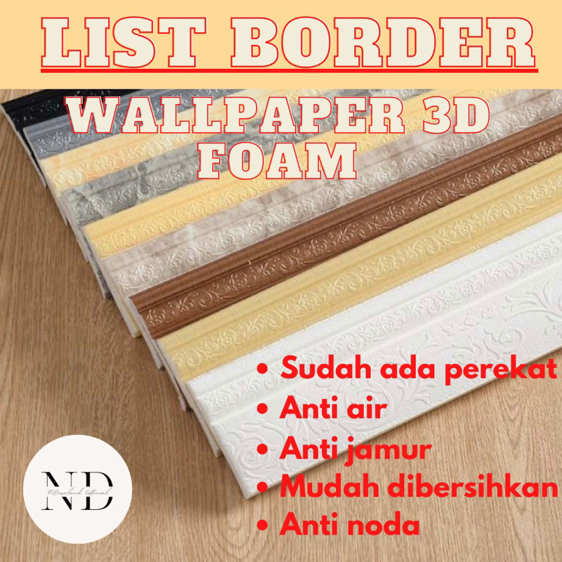 Jual Wall Border List / Wallborder Foam 3D /Walpaper List Foam Stiker ...