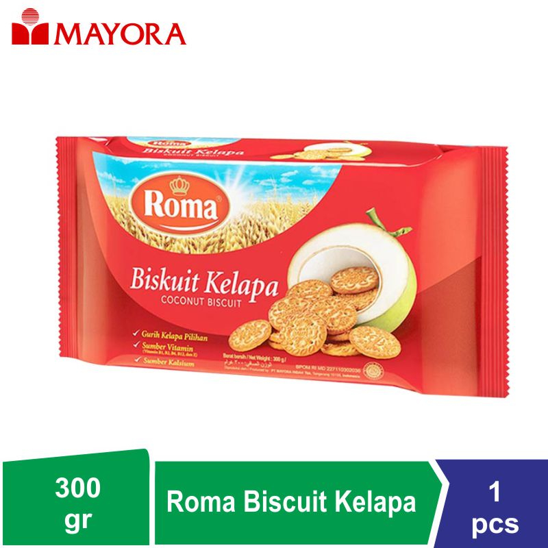 Jual Roma Biskuit Kelapa 300gr - Bikuit Kering | Shopee Indonesia