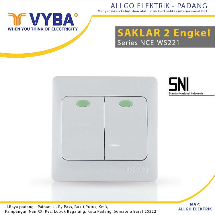 Jual allgo elektrik - Saklar Series VYBA IB/OB dua Patik Standar PLN ...