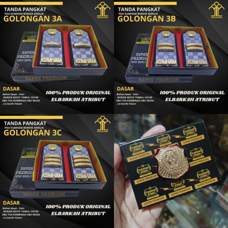 Jual PANGKAT PDU KUMHAM BORDIR AKRILIK TERBARU GOLONGAN 3A 3B 3C ... Jual PANGKAT PDU KUMHAM BORDIR AKRILIK TERBARU GOLONGAN 3A 3B 3C ...