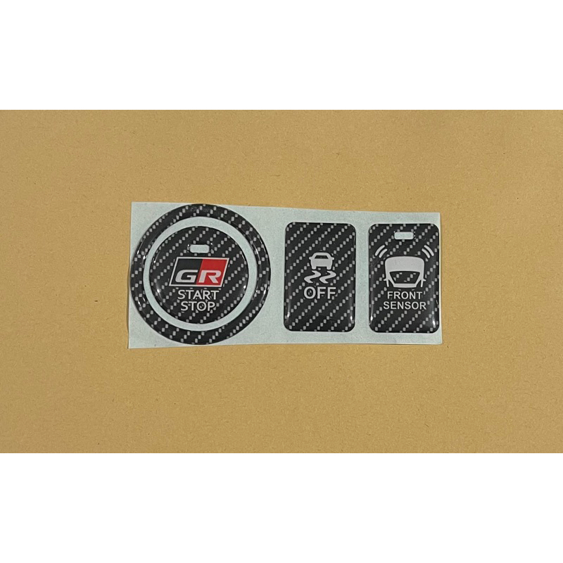 Jual STIKER TIMBUL GR SPORT START STOP OFF FRONT SENSOR 5O TAHUN TOYOTA ...