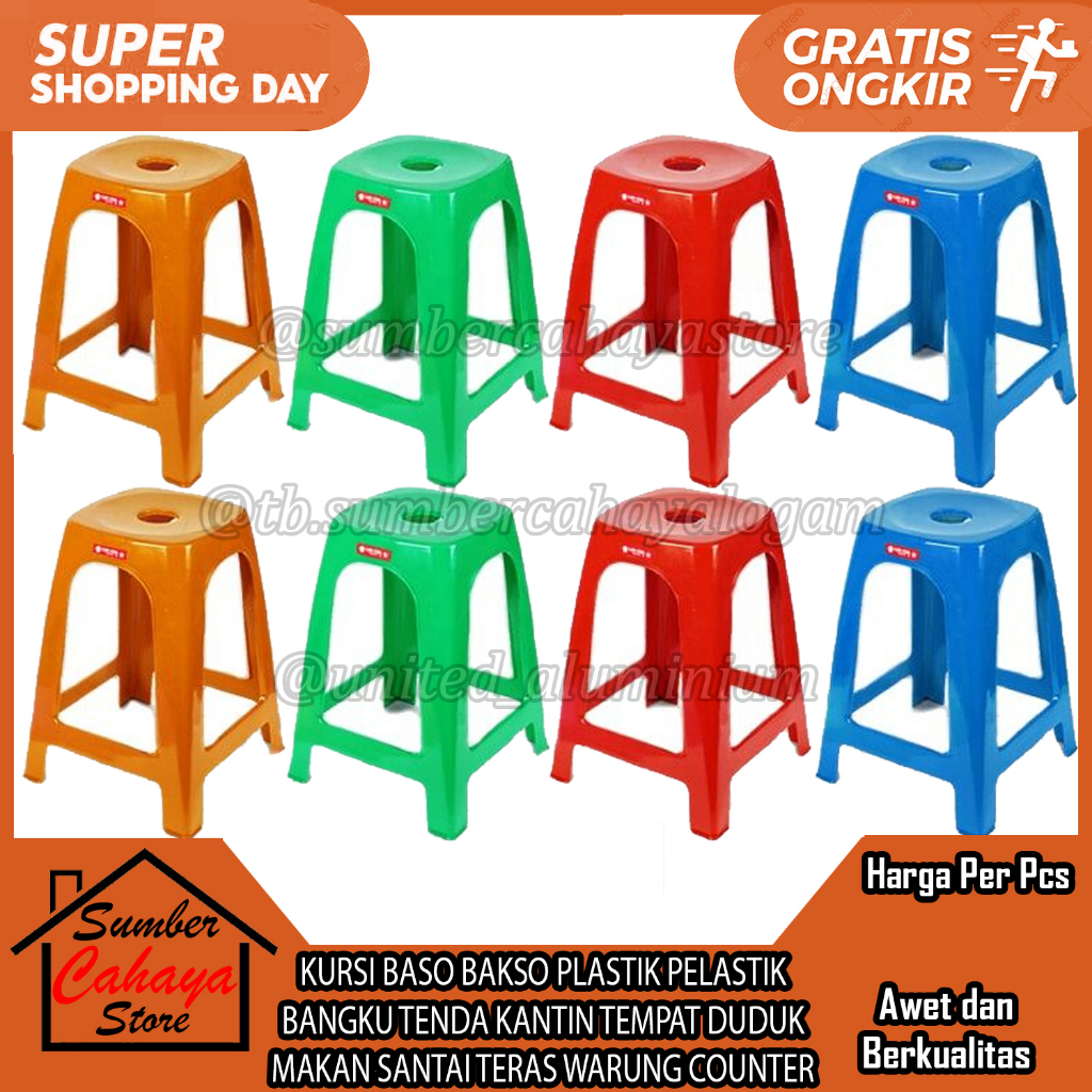 Jual KURSI BASO BAKSO PLASTIK PELASTIK BANGKU TENDA KANTIN TEMPAT DUDUK ...