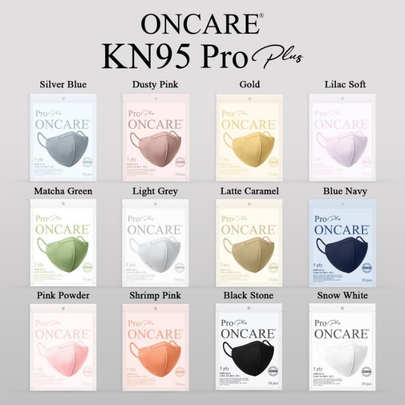 Jual masker KN95 PRO PLUS Oncare 10pcs 5ply emboss | Shopee Indonesia