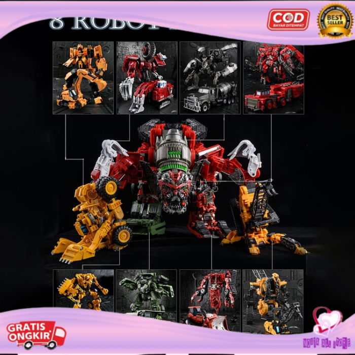 Jual Robot Transformers Deformation Devastator Overload Devil Crab ...