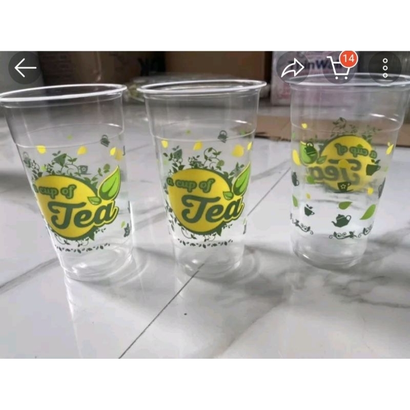 Jual Gelas Plastik Teh Poci 16oz / Gelas Cup of tea 16oz ( Starindo ...