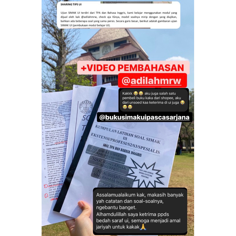 Jual [NEWEST 2024] BUKU SOAL TPA SIMAK UI PASCASARJANA, PROFESI ...