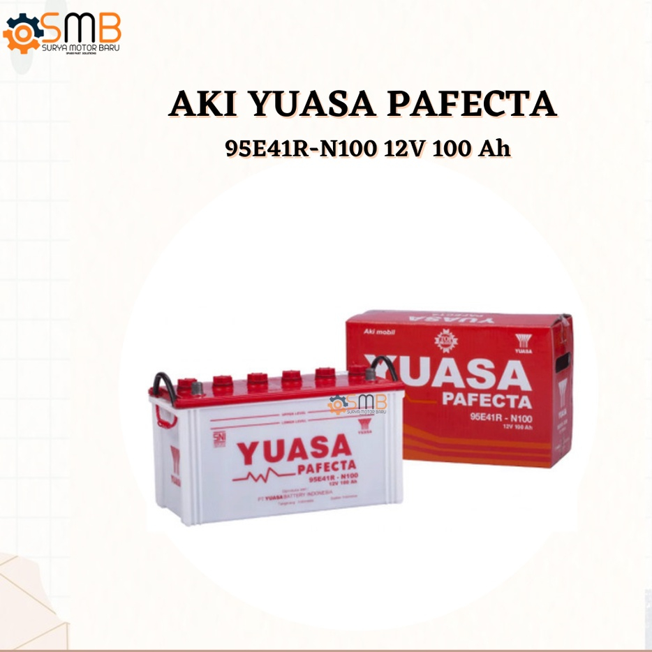 Jual AKI MOBIL YUASA PAFECTA 95E41R / N100 12V 100AH | Shopee Indonesia