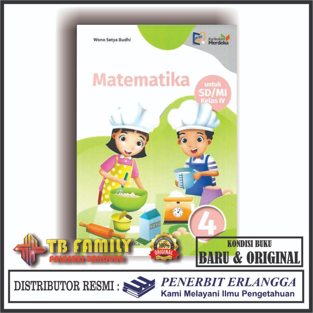 Jual MATEMATIKA KURMER KURIKULUM MERDEKA SD KELAS 1 2 3 4 5 6 PENERBIT ERLANGGA BARU ORIGINAL ...