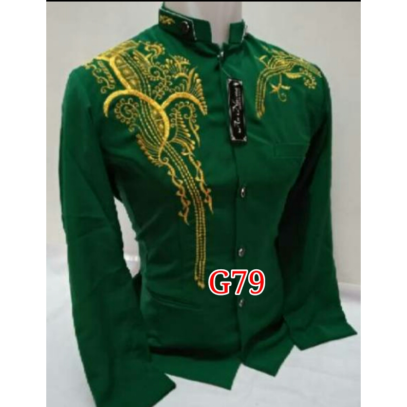 Jual Jasko Dewasa Hijau Lumut Lis Putih Bordir New / Pakaian Pria ... Jual Jasko Dewasa Hijau Lumut Lis Putih Bordir New / Pakaian Pria ...