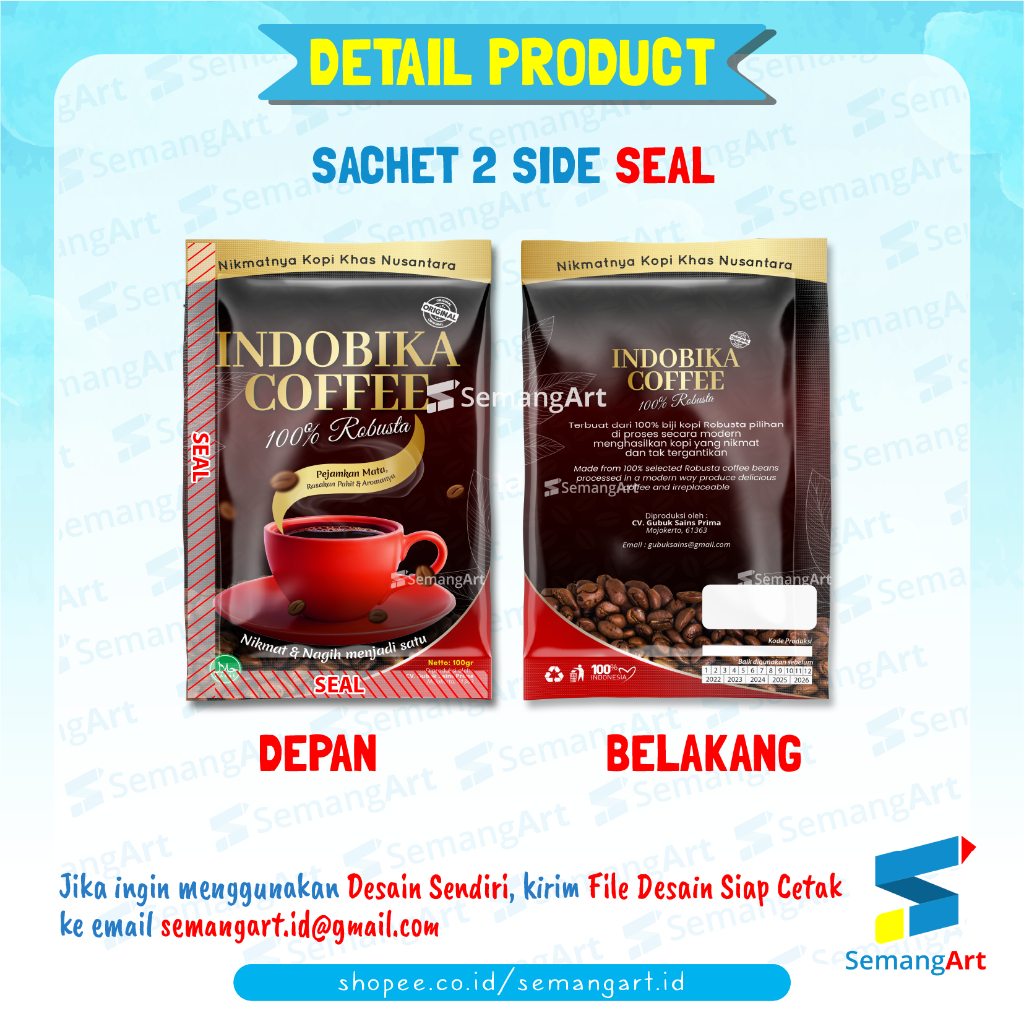 Jual SAMPLE MOCKUP Kemasan Sachet Printing Desain Custom Packaging ...