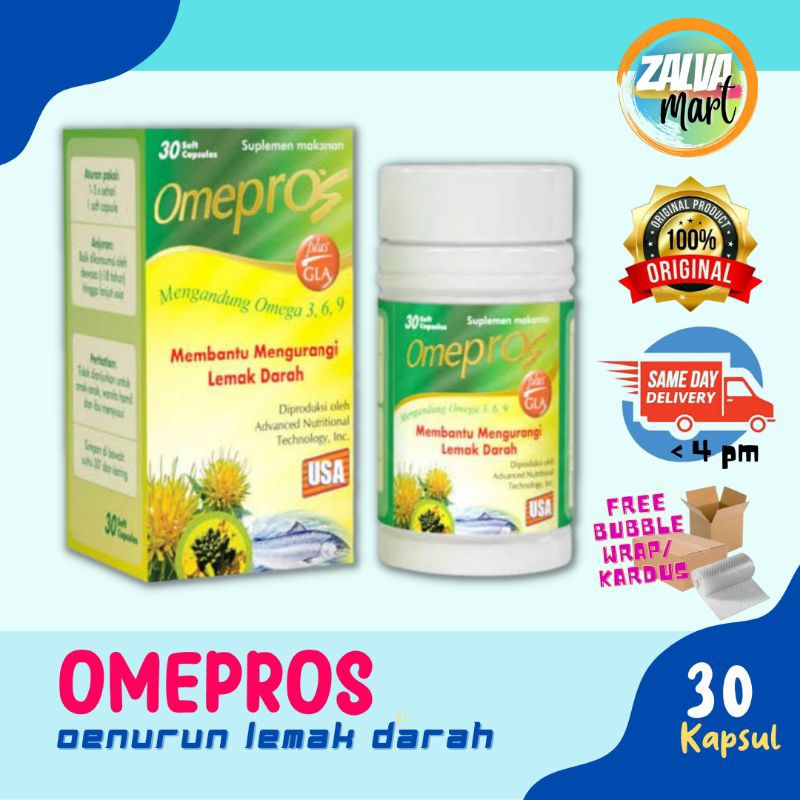 Jual OMEPROS suplemen penurun lemak darah isi 30 kapsul exp 2024 ...
