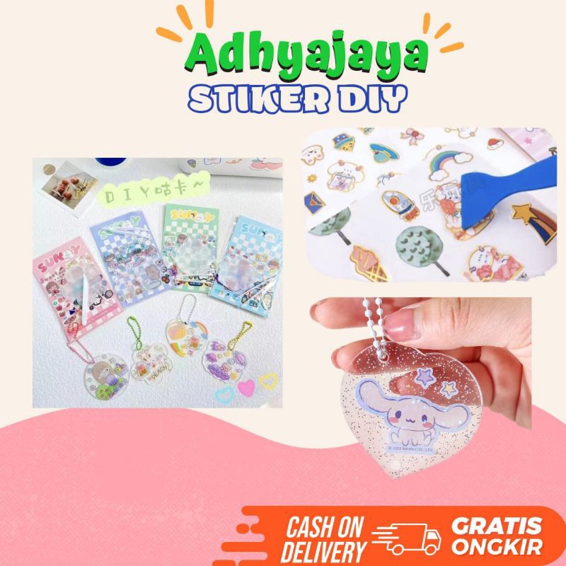 Jual Sticker Paket DIY // Stiker,pinset,gantungan Paket Sticker ...