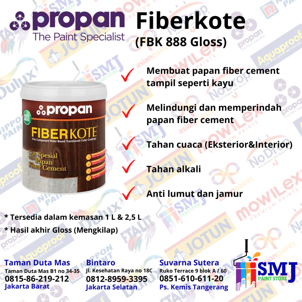 Jual CAT PAPAN FIBER SEMEN GRC CONWOOD PROPAN FIBERKOTE FBK GLOSS DOFF ...