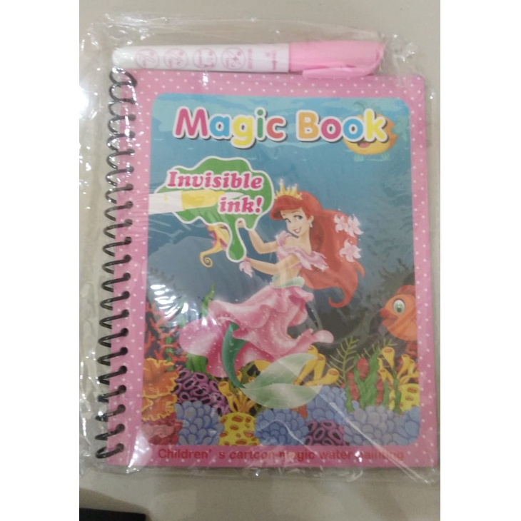 Jual Buku gambar magic book elsa air water tanpa cat buku warna ajaib ...