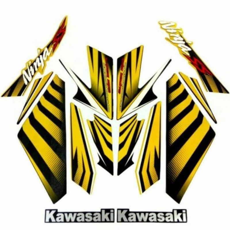 Jual Striping stiker list body motor kawasaki ninja ss zebra 2014 warna ...
