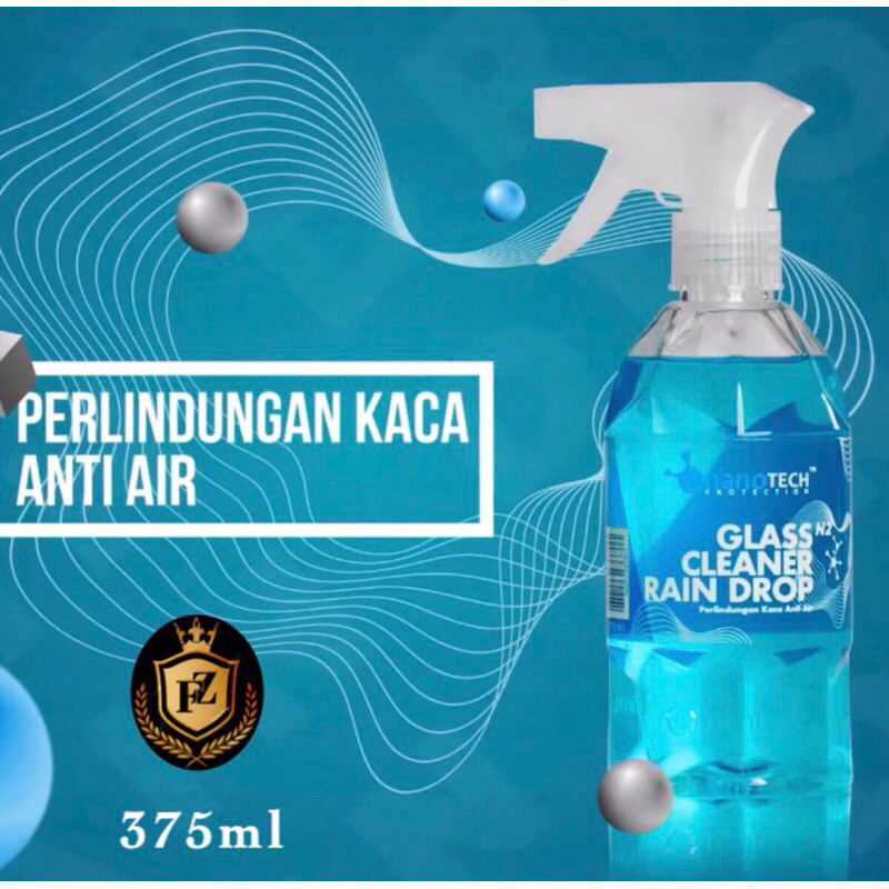 Jual nanotech glass cleaner rain drop-pembersih pelindung coating kaca ...