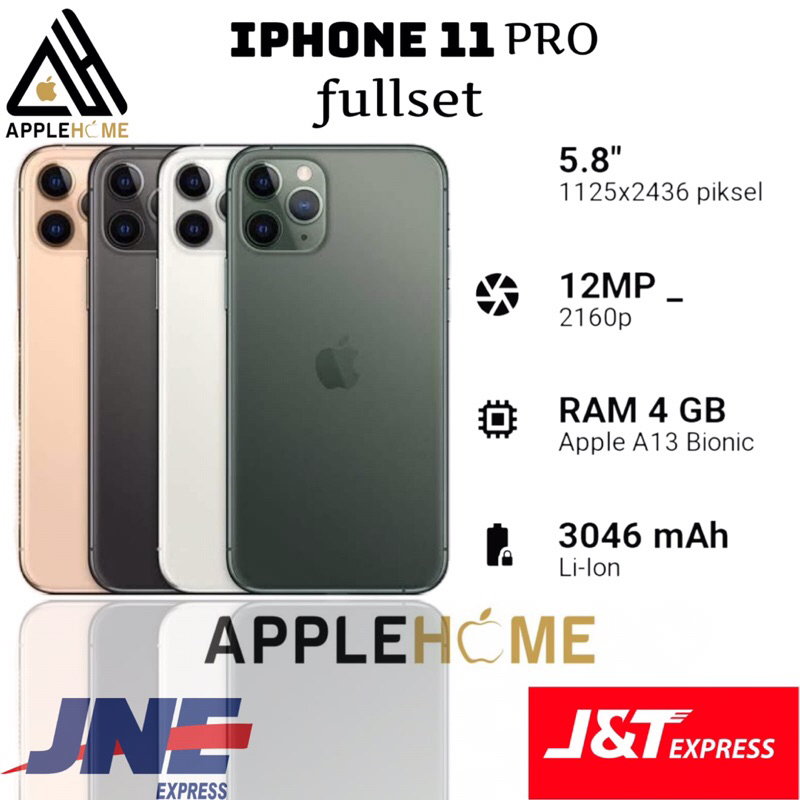 Jual IPHONE 11 pro 64GB & 256GB eks inter Bisa semua kartu FULSET MULUS ...