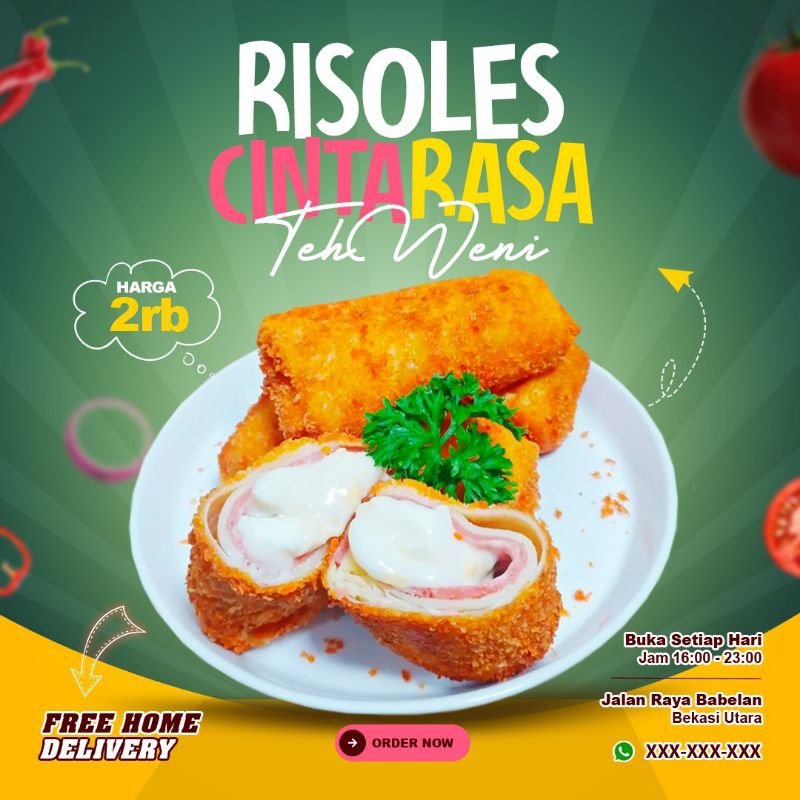 Jual Spanduk Banner Jual Risoles CUSTOM DESAIN | Shopee Indonesia