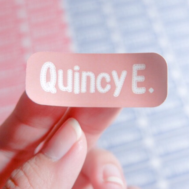 Jual Label Sticker Nama Custom Solid Color [Small] 1.8 x 4.6 cm ...